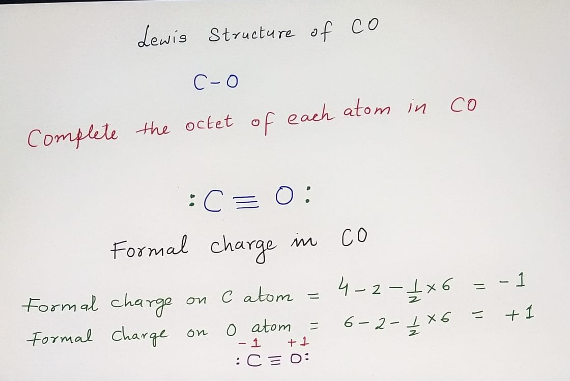 What is CO Lewis structure and how to calculate F.C.